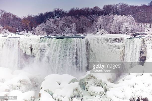 Pics of partially frozen Niagara Falls amid ‘bomb cyclone’ in US go ...